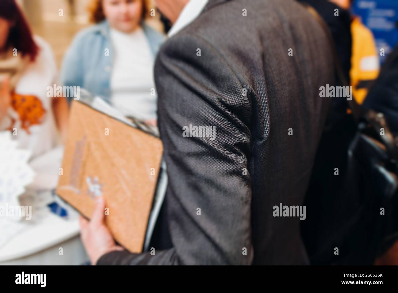 Process of checking in on conference congress forum event, registration ...