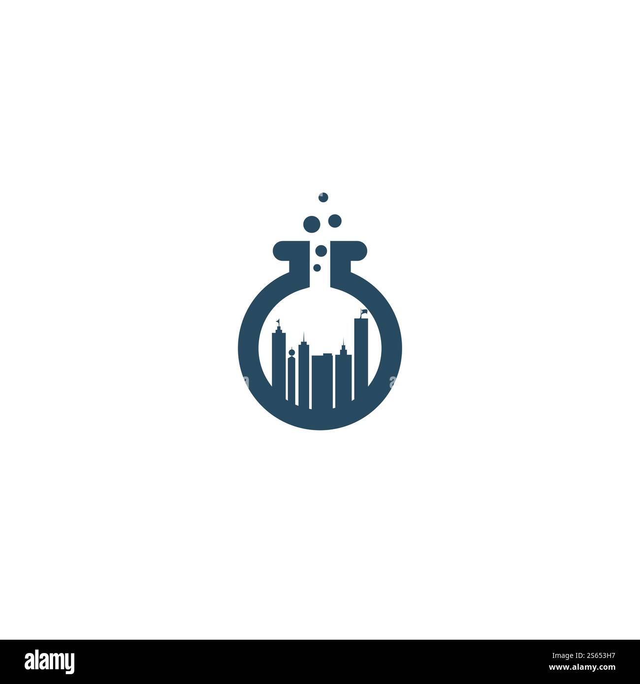 Building lab vector logo design. Building with tube test symbol logo ...