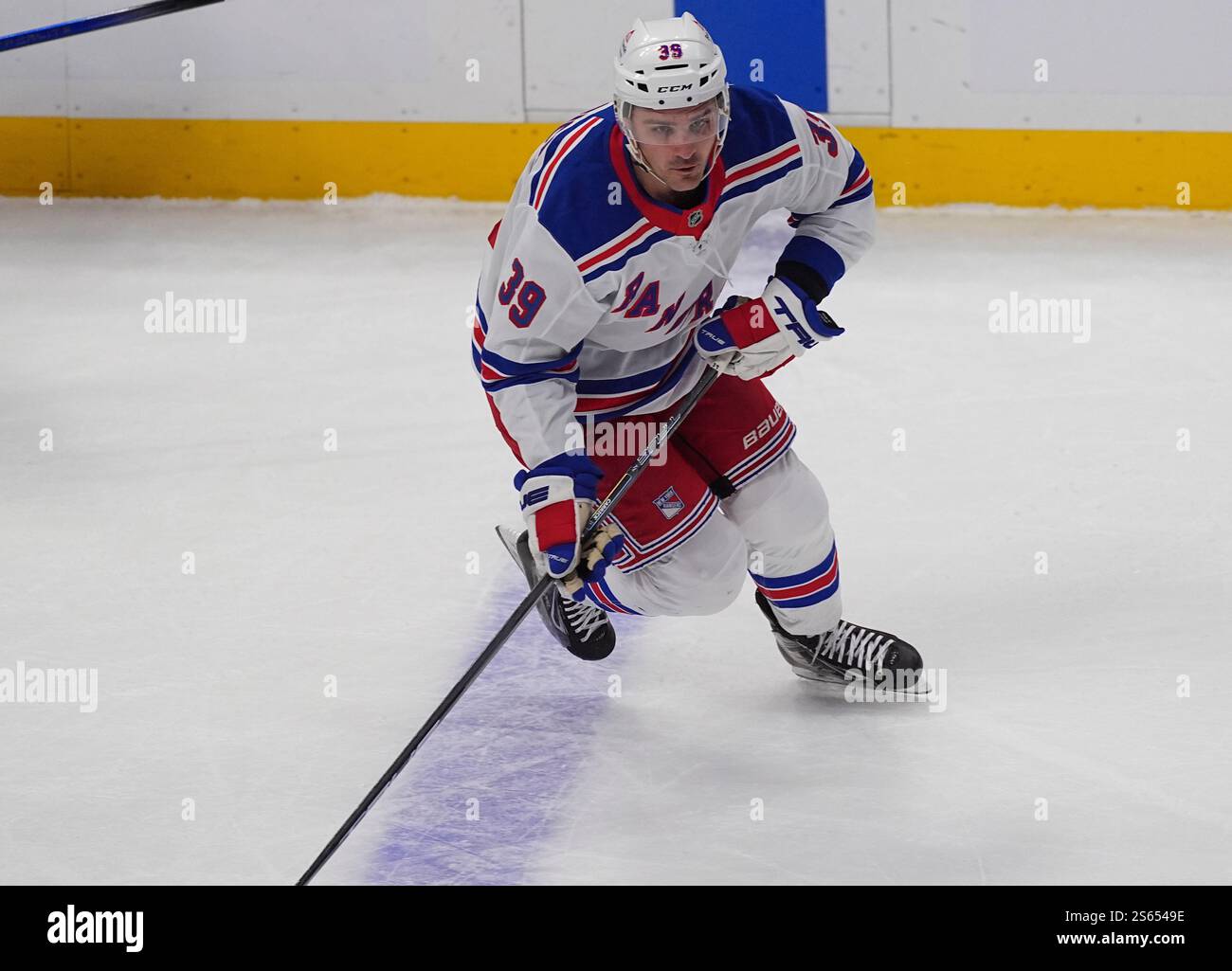 New York Rangers center Sam Carrick (39) in the first period of an NHL ...