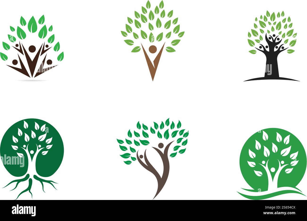 family tree logo template vector illustration Stock Vector Image & Art ...