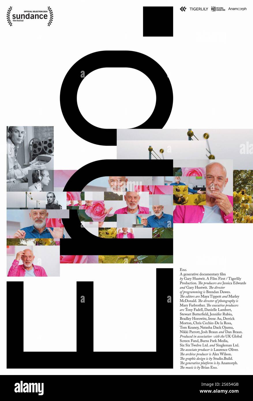ENO, poster, Brian Eno, 2024. © Tigerlily Productions / Courtesy ...