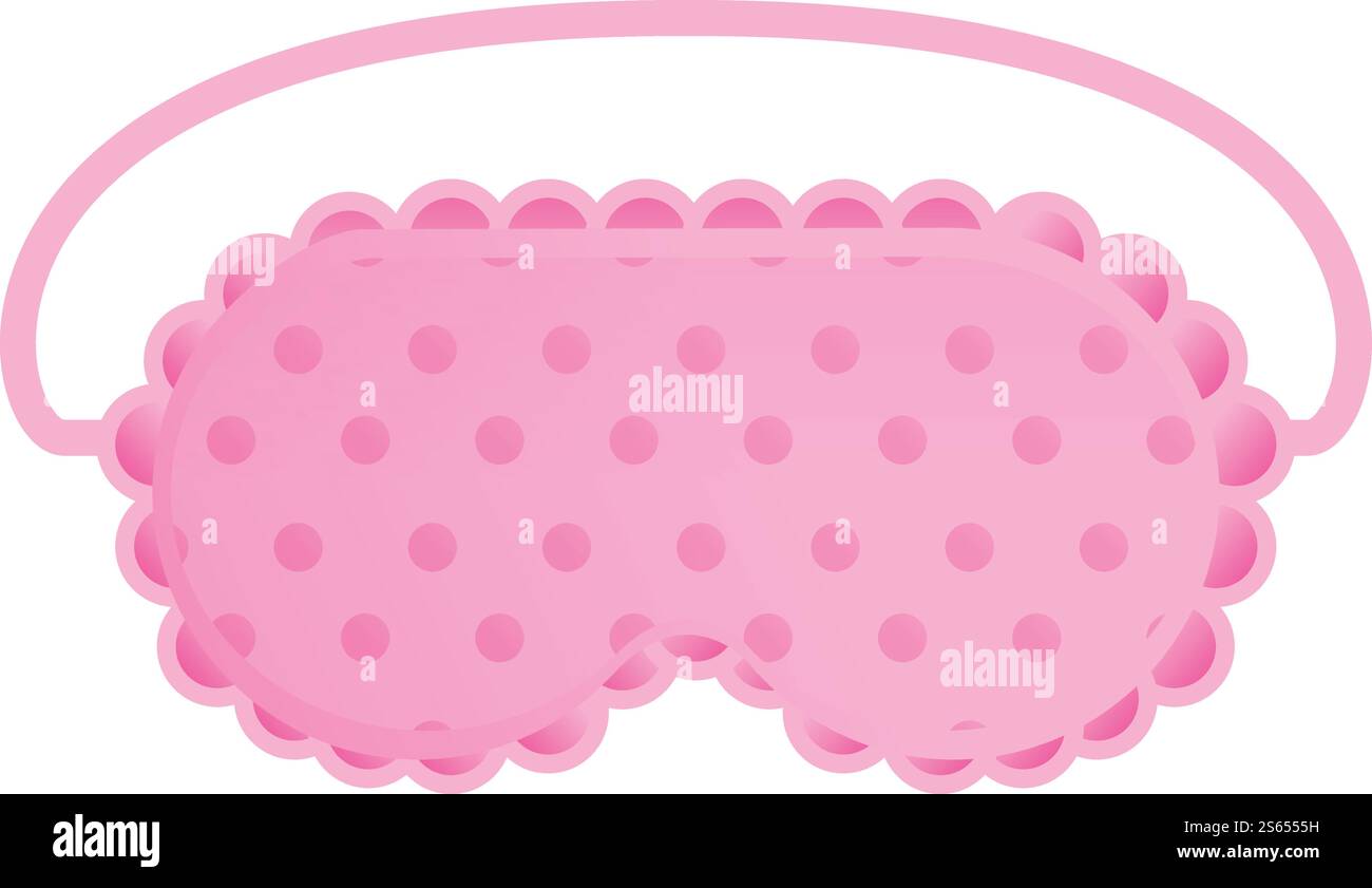 Pink retro sleeping mask icon. Cartoon of pink retro sleeping mask ...
