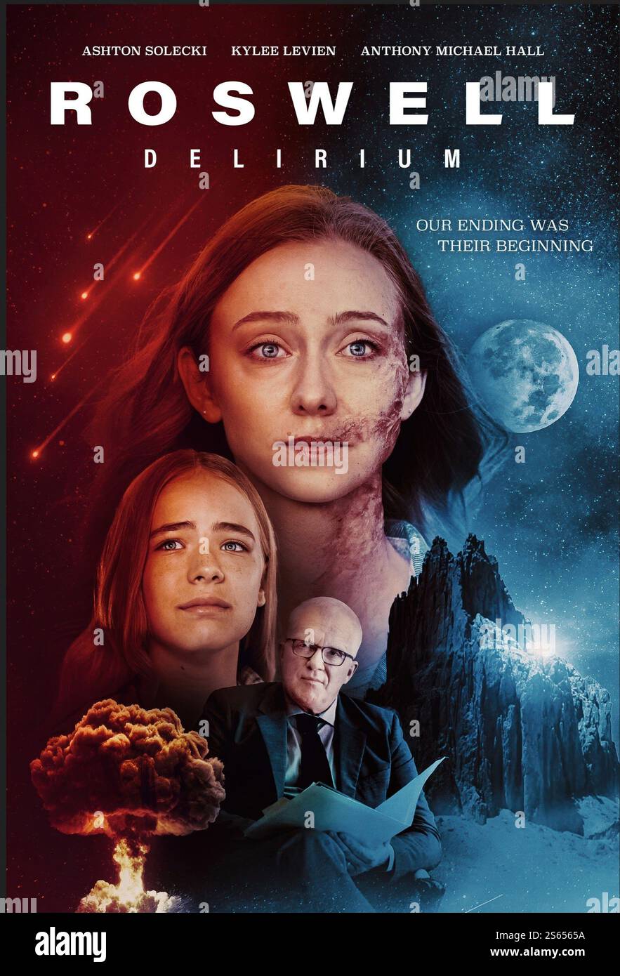 ROSWELL DELIRIUM, poster, from top: Ashton Solecki, Kylee Levien, Anthony Michael Hall, 2025 ...