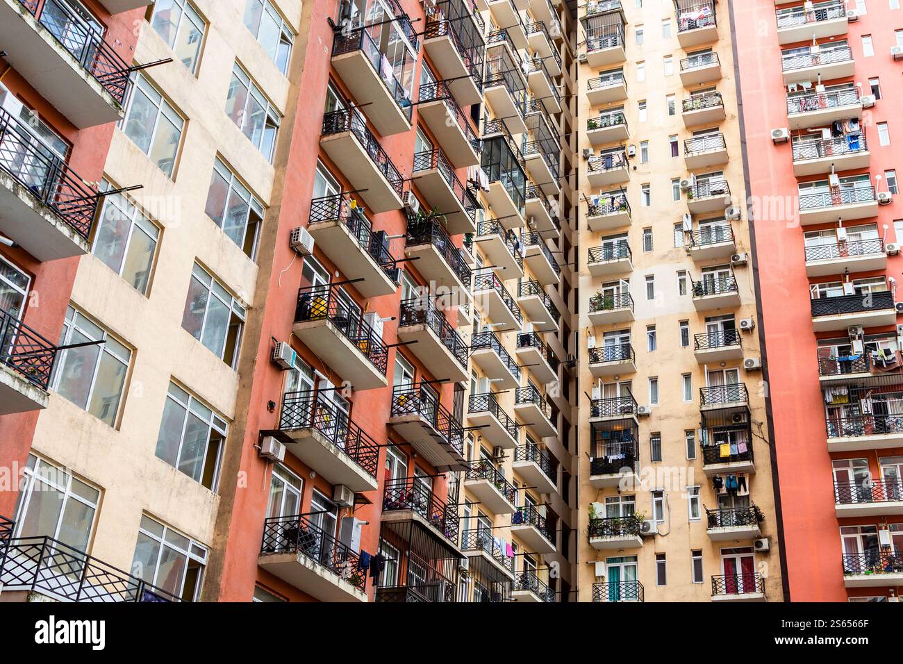 travel to Georgia - new high-rise apartment buildings in Batumi city on ...