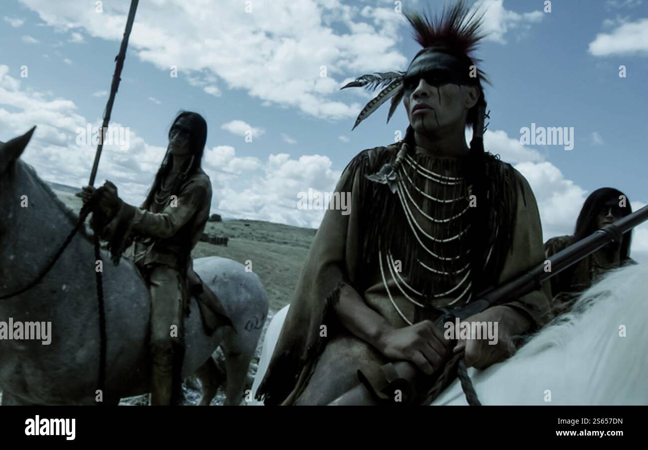 AMERICAN PRIMEVAL, from left: Tokala Black Elk, Derek Hinkey, (Season 1 ...