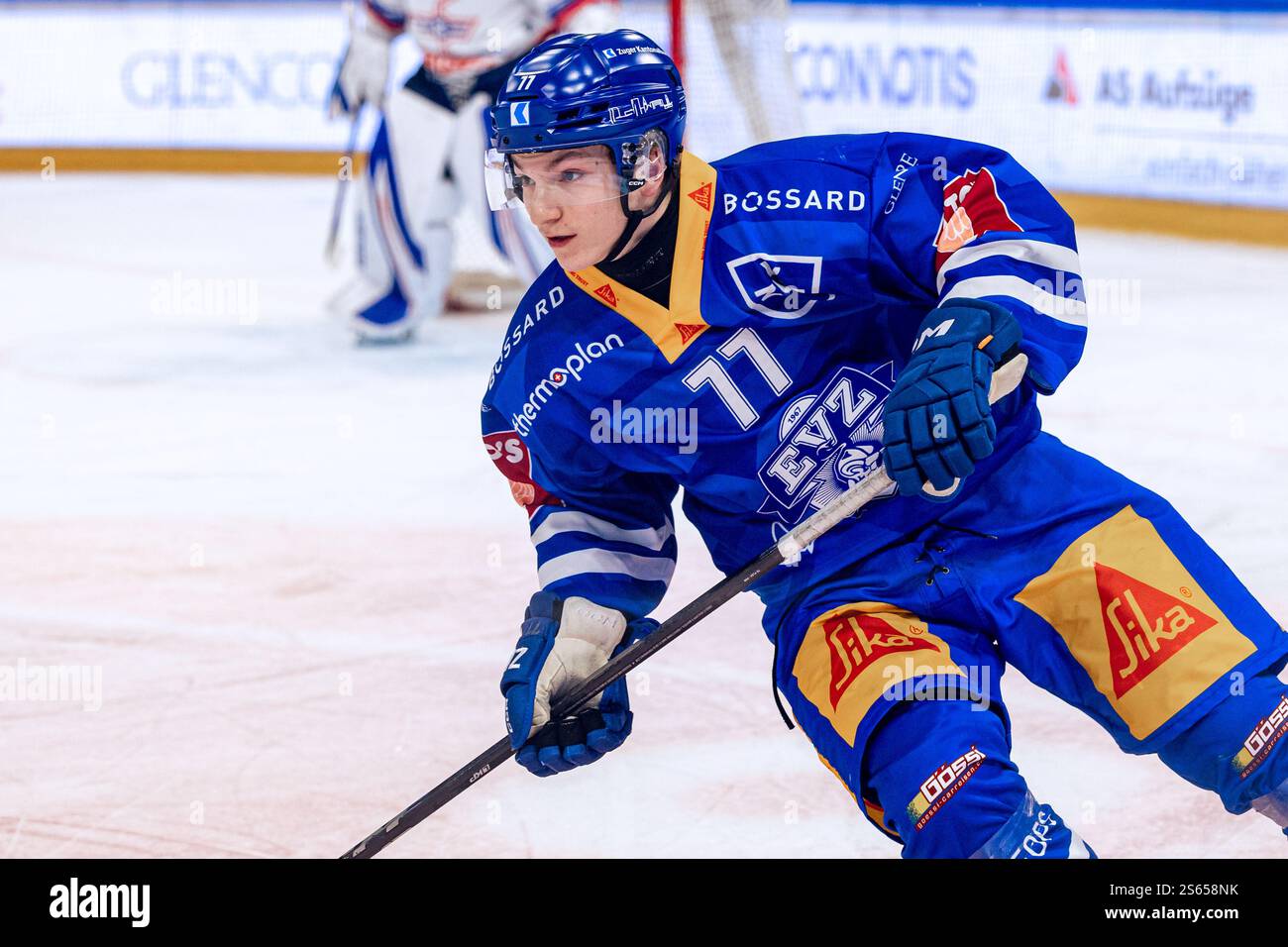 Loris Wey #77 (EV Zug) - 15.01.2025 - National League, Regular Season ...