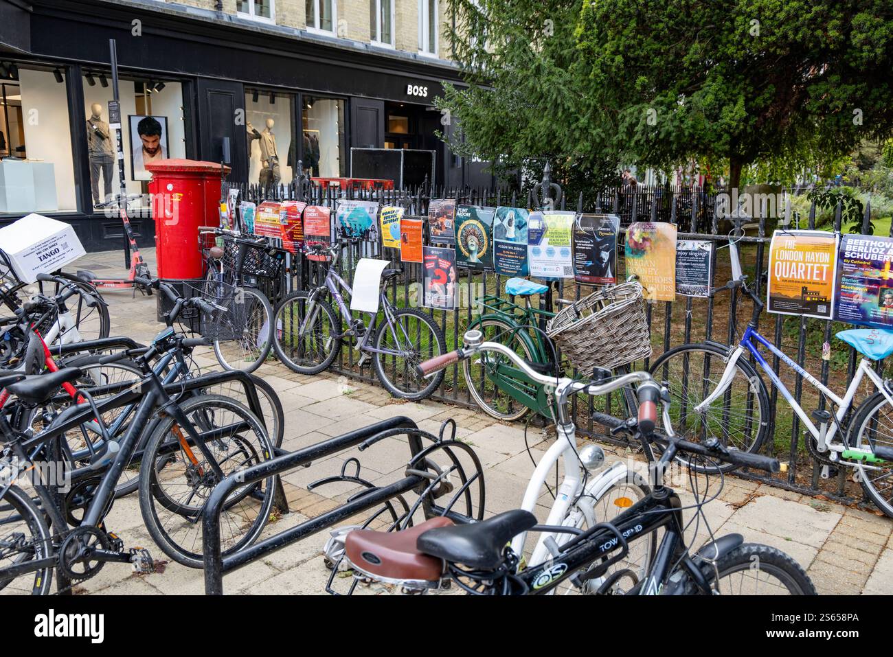 Posters banners railings hi-res stock photography and images - Alamy