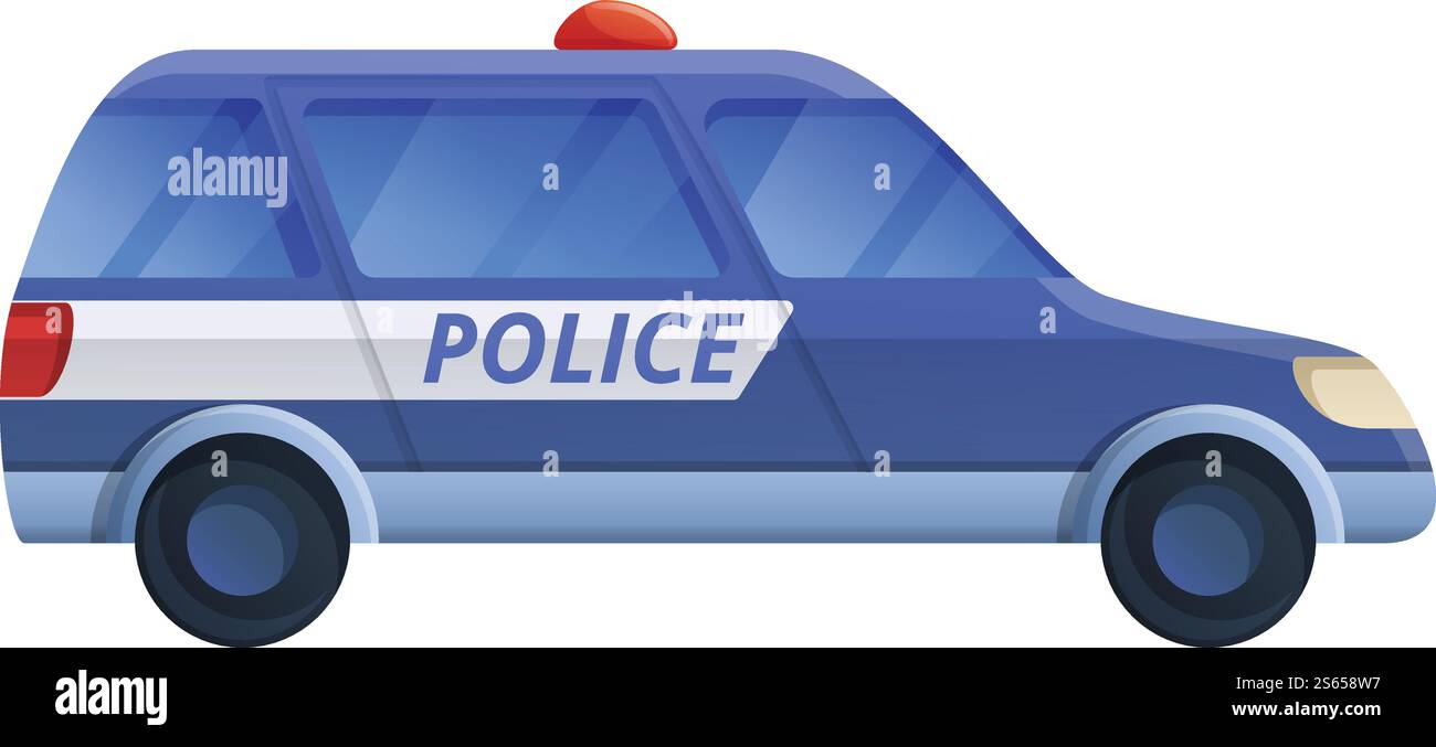 Police car icon. Cartoon of police car vector icon for web design ...