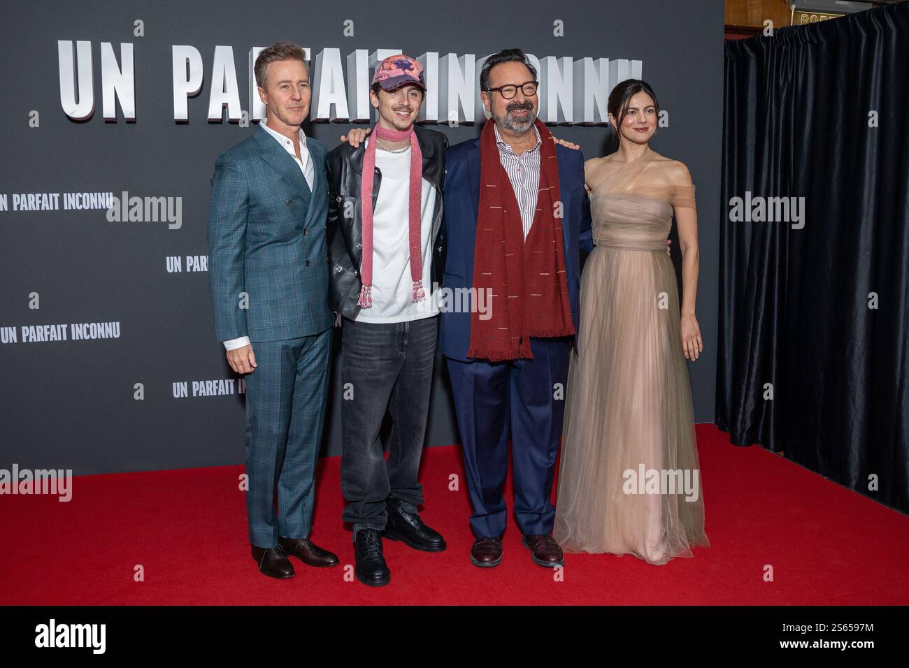 Paris, France. 15th Jan, 2025. Edward Norton, Timothee Chalamet, James ...