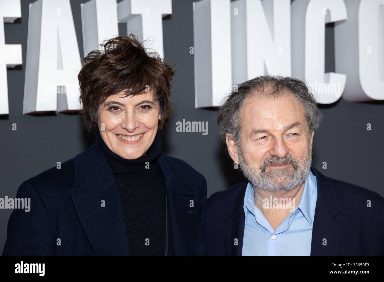 Paris, France. 15th Jan, 2025. Ines de la Fressange and Denis Olivennes ...