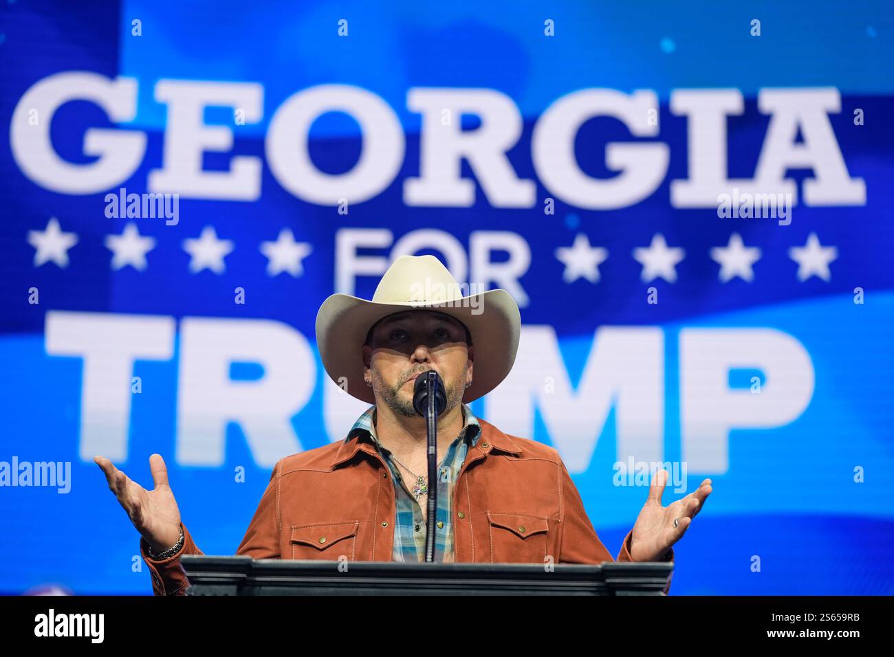 FILE - Country music singer Jason Aldean speaks before Republican ...