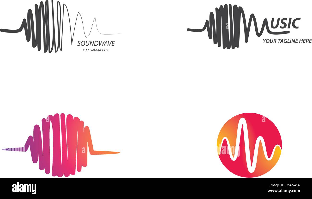 sound wave music logo vector template Stock Vector Image & Art - Alamy