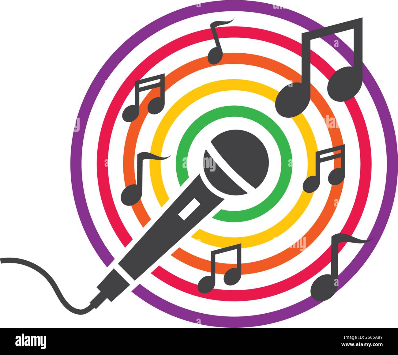 microphone music logo vector template Stock Vector Image & Art - Alamy