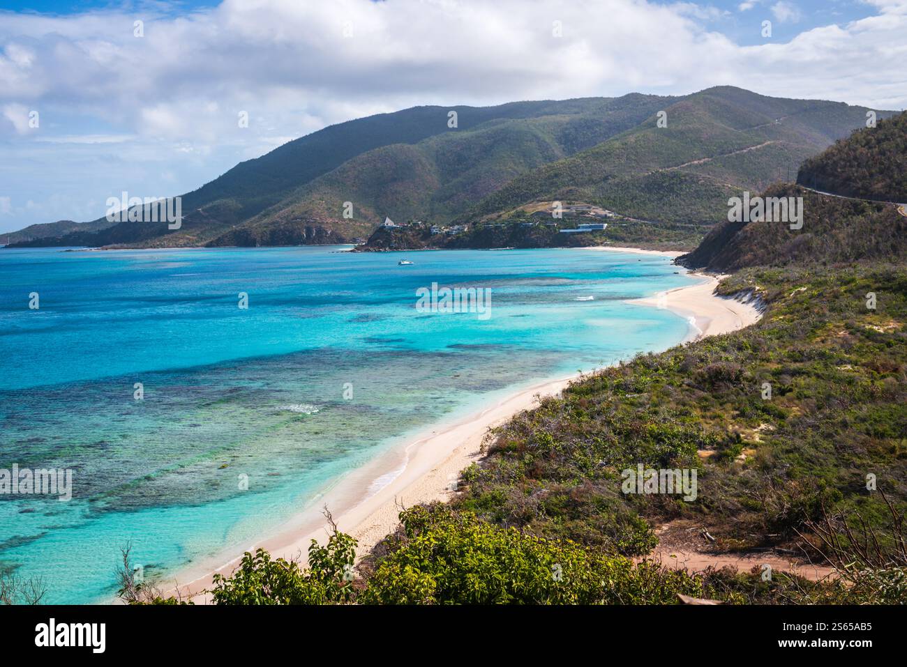 Breathtaking view of Soldier Bay along Sound Road on the island of ...