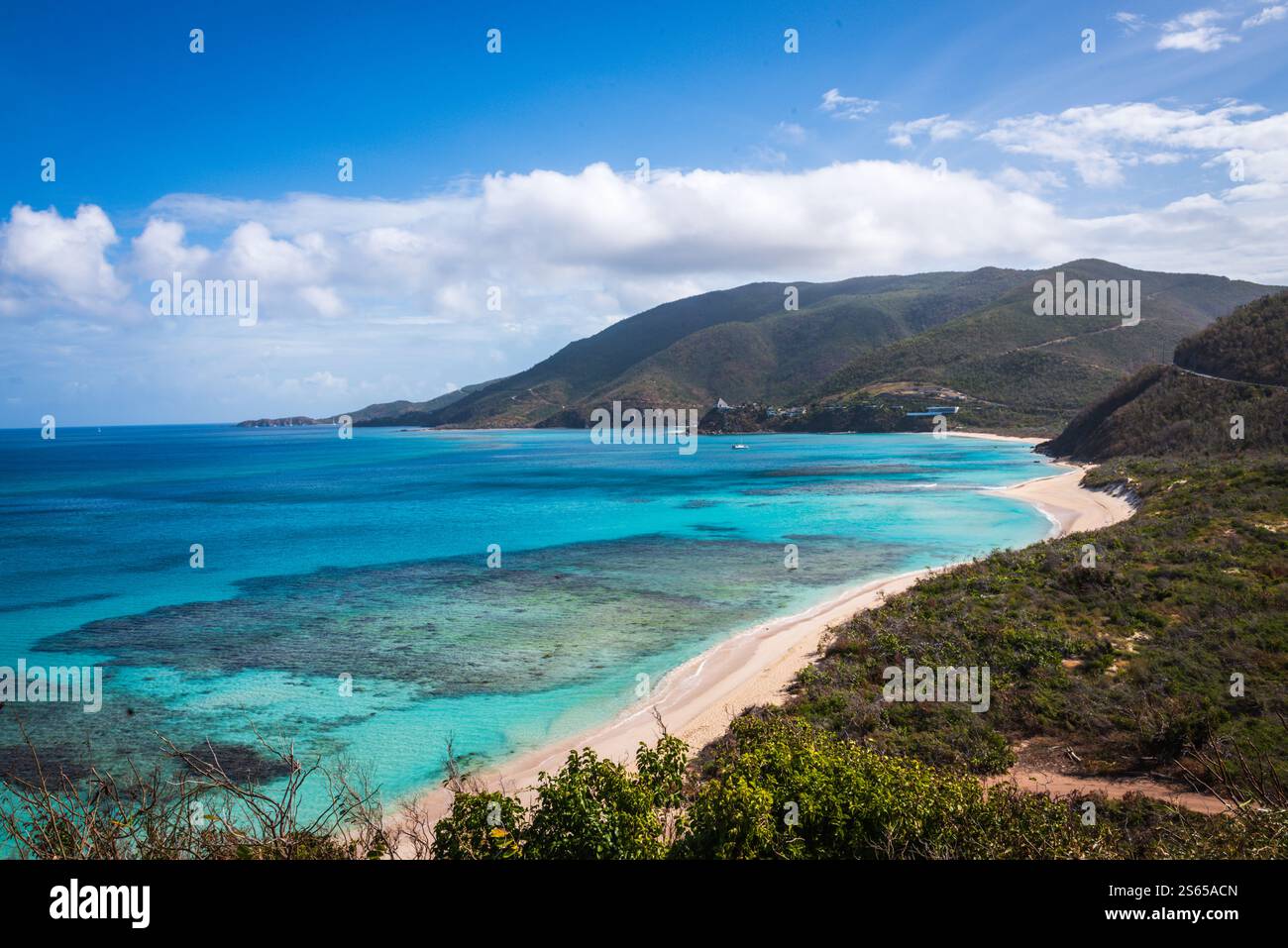 Breathtaking view of Soldier Bay along Sound Road on the island of ...