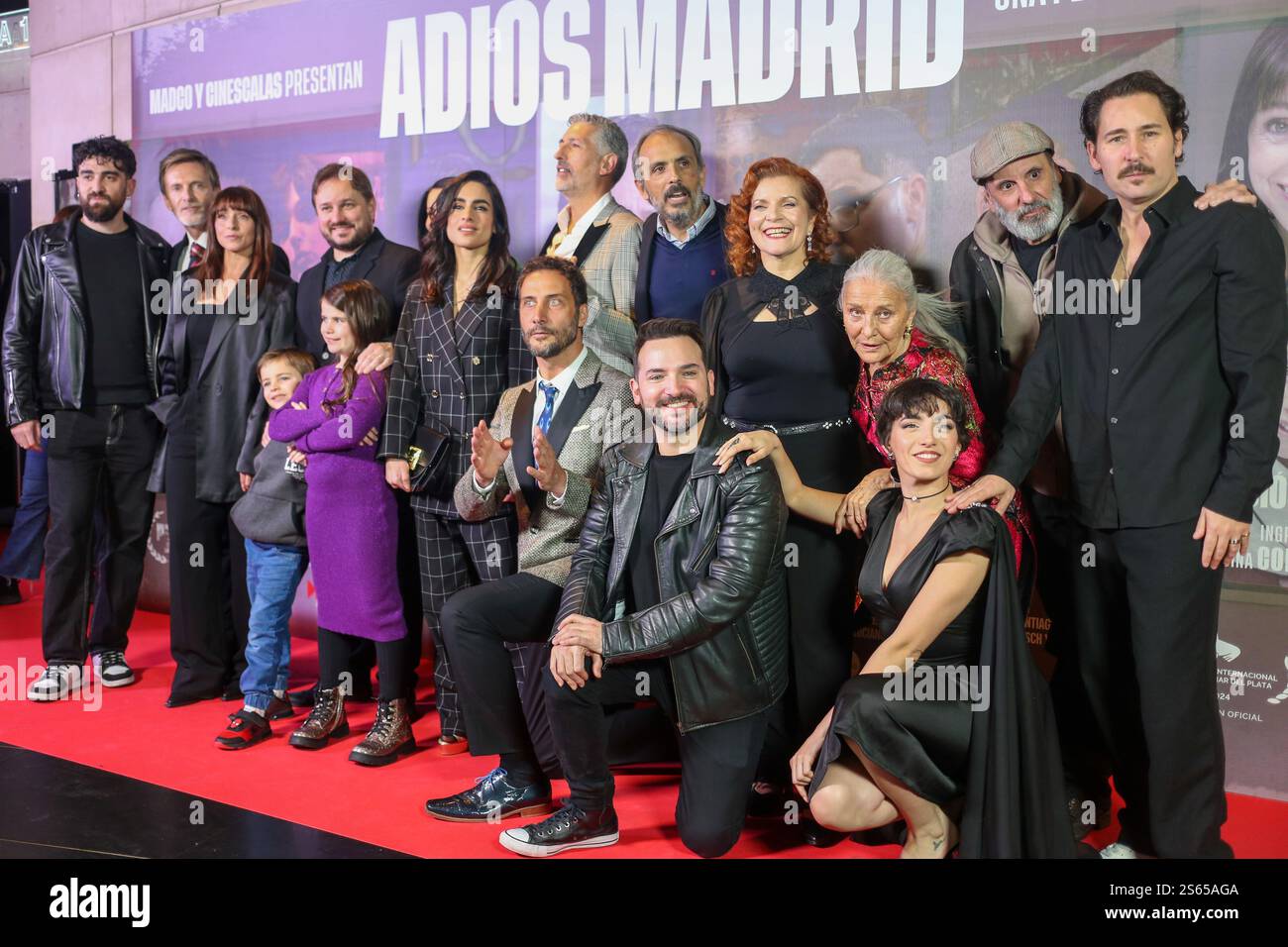 Madrid, Spain, January 15, 2025: The entire cast of the film poses for ...