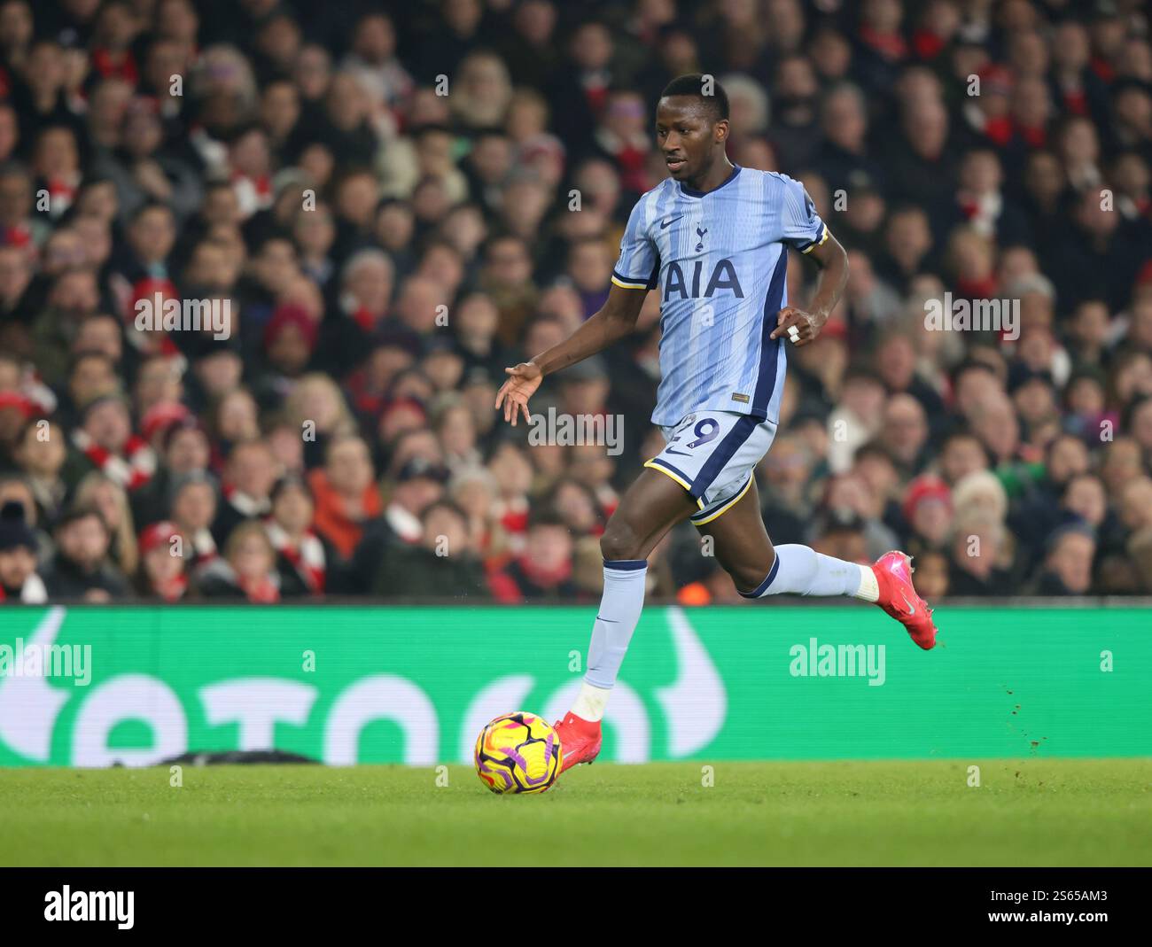 London, UK. 15th Jan, 2025. Pape Matar Sarr (TH) at the Arsenal v ...