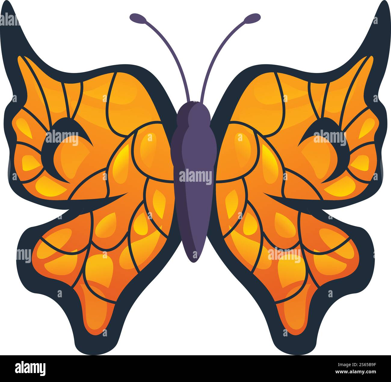 Mosaic butterfly icon. Cartoon of mosaic butterfly vector icon for web ...