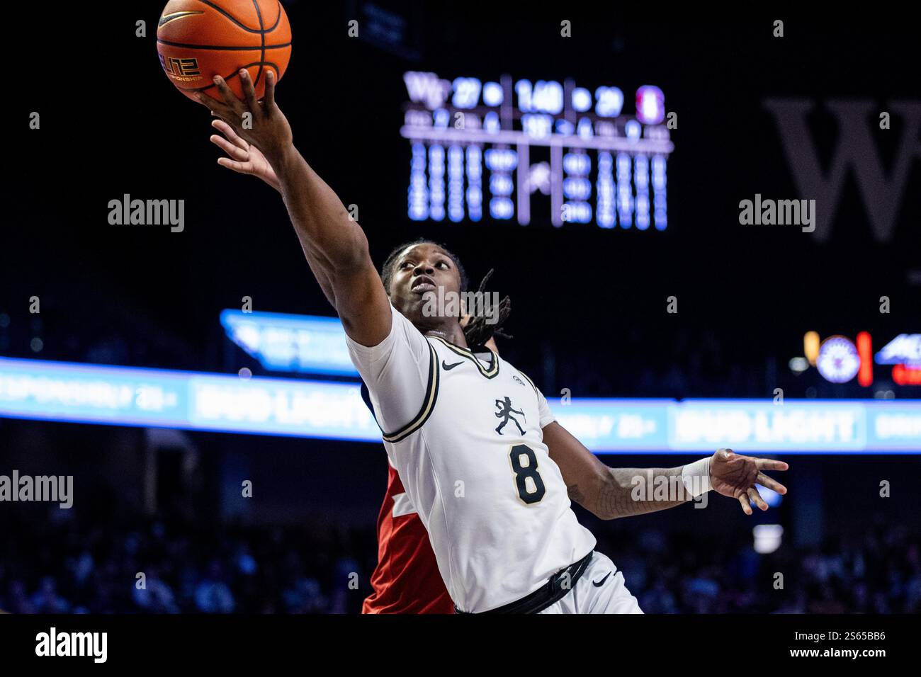 Winston-Salem, NC, USA. 15th Jan, 2025. Wake Forest guard Ty-Laur ...