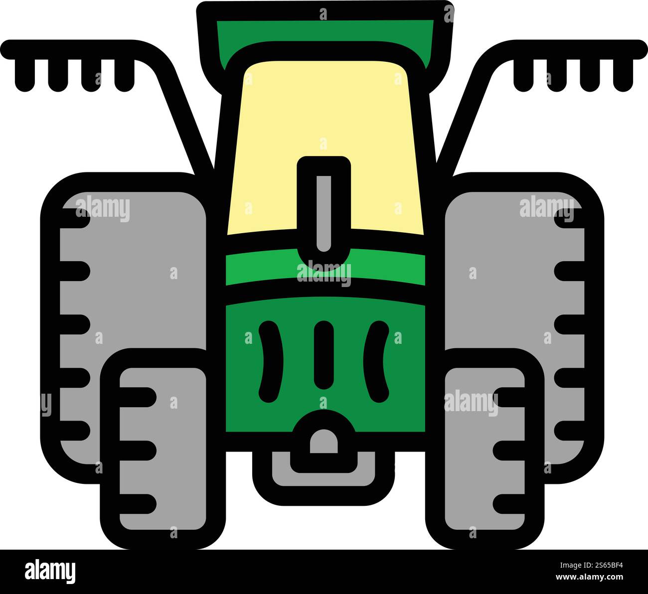 Cultivation tractor icon. Outline cultivation tractor vector icon for ...