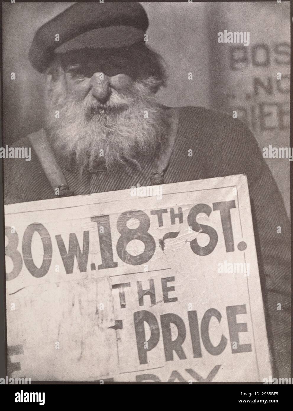 Photograph of a New York Sandwich Man by Paul Strand (1916 ...