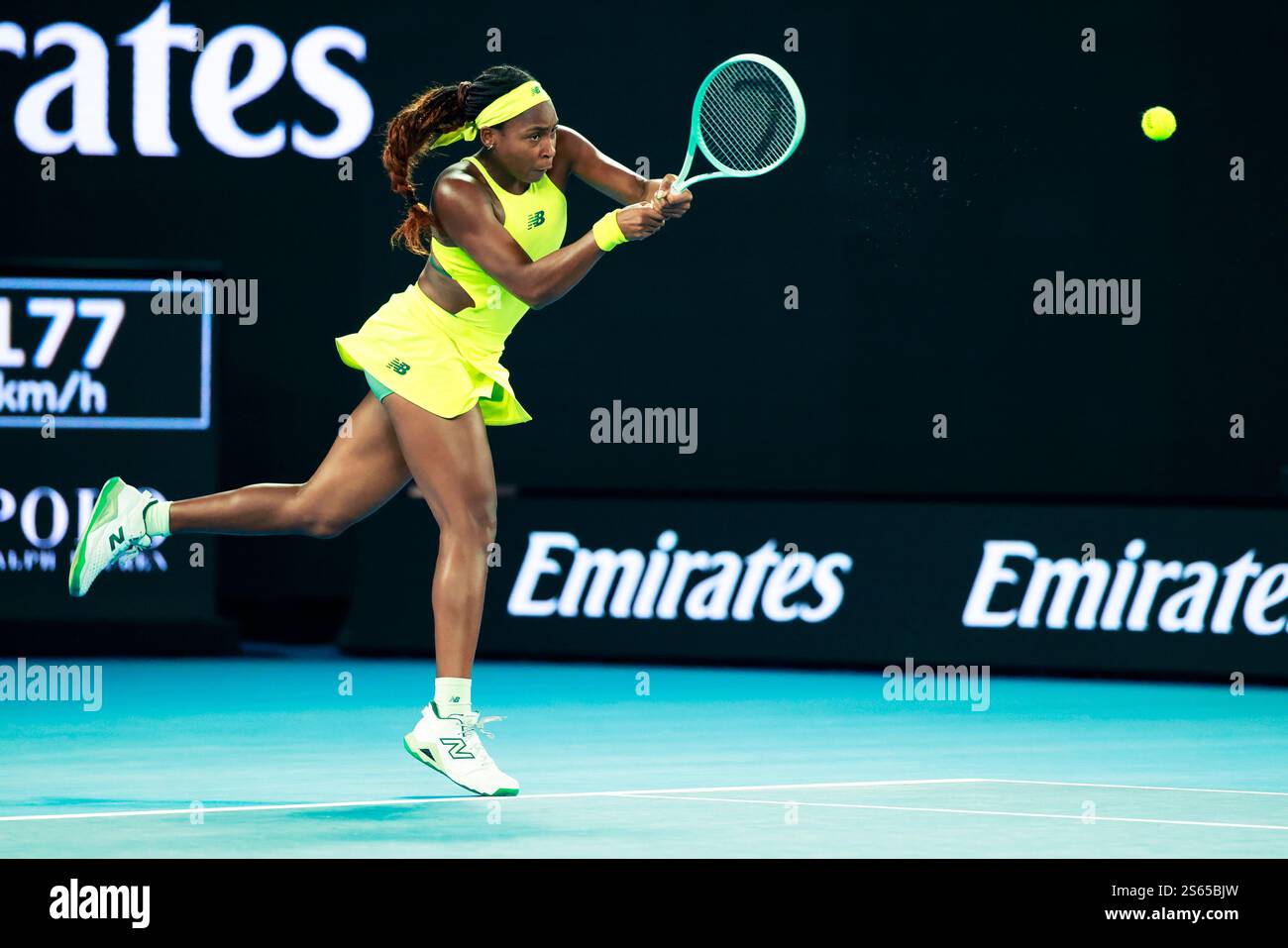 Melbourne, Australia, 15 Jan 2025. Coco Gauff (USA) during the 2025 ...