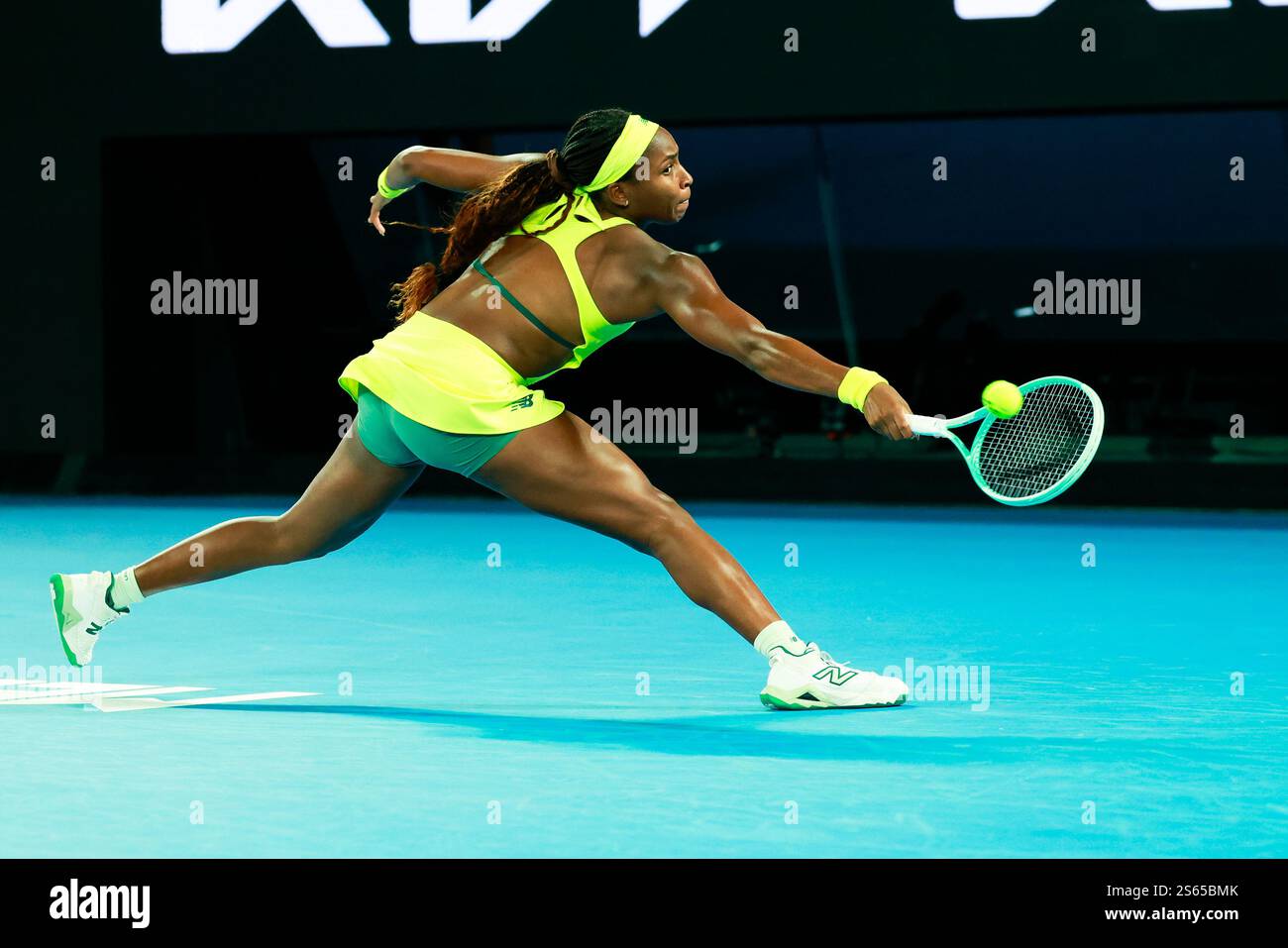 Melbourne, Australia, 15 Jan 2025. Coco Gauff (USA) during the 2025 Tennis Australian Open at ...