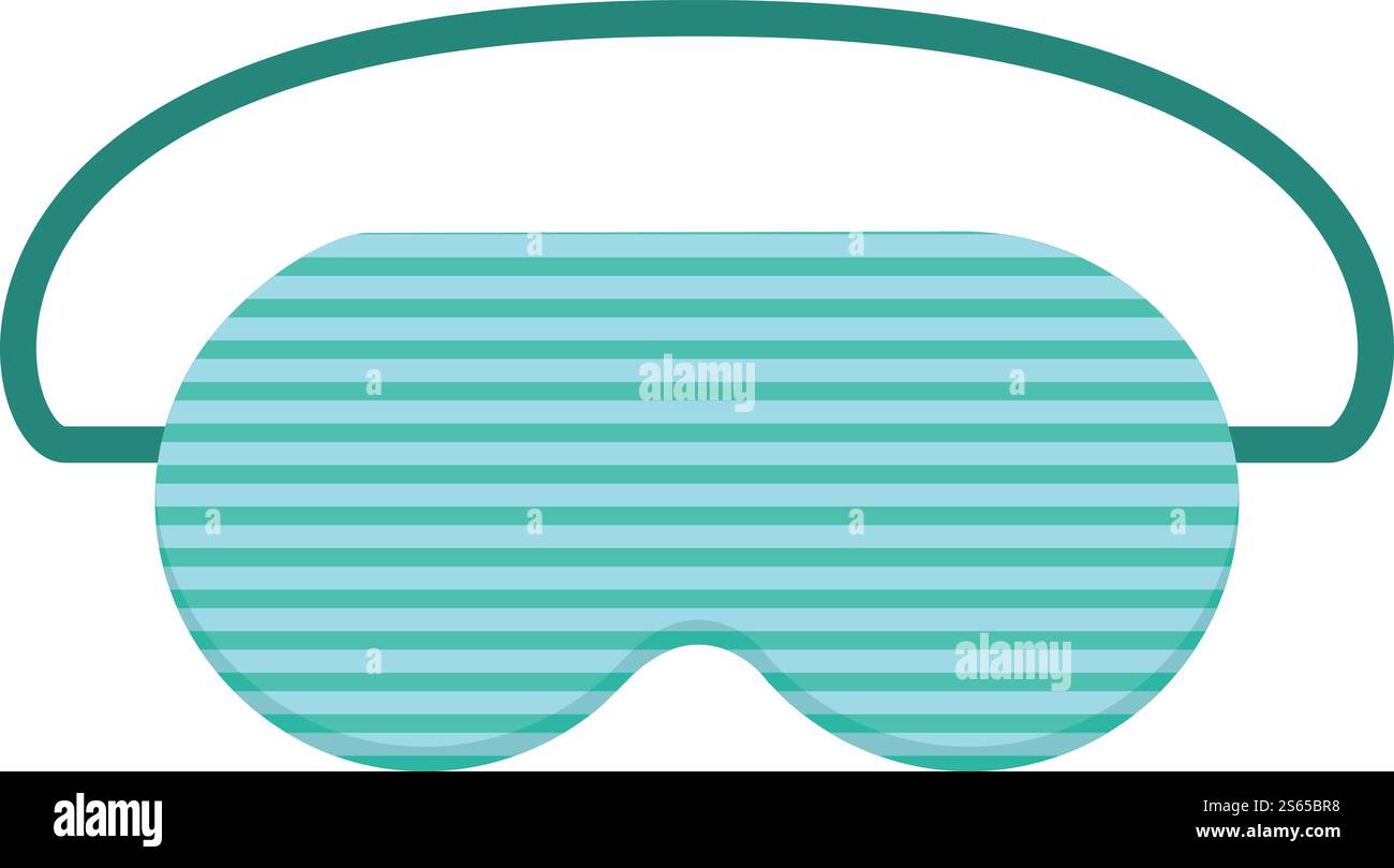 Striped sleeping mask icon. Cartoon of striped sleeping mask vector ...