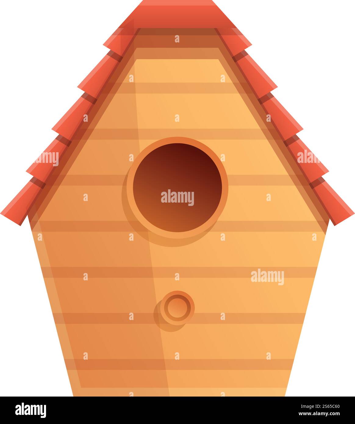 Bird house shape icon. Cartoon of bird house shape vector icon for web ...