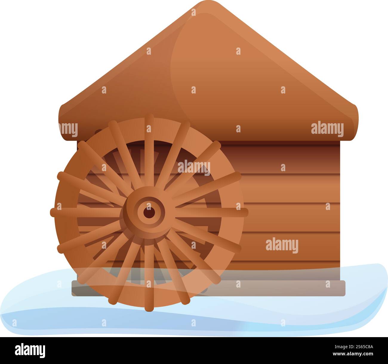 House water mill icon. Cartoon of house water mill vector icon for web ...