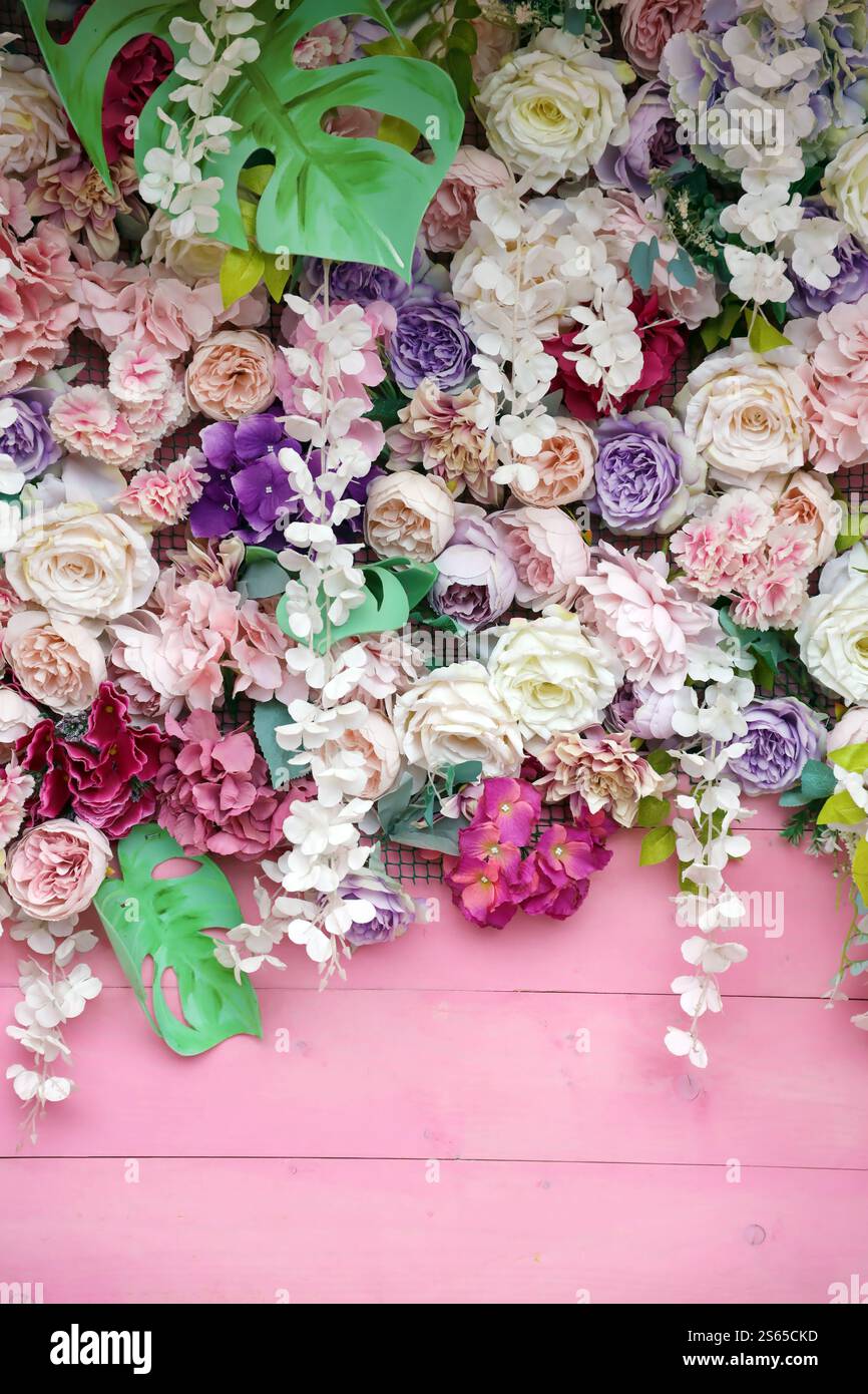 Floral background in color hi-res stock photography and images - Alamy