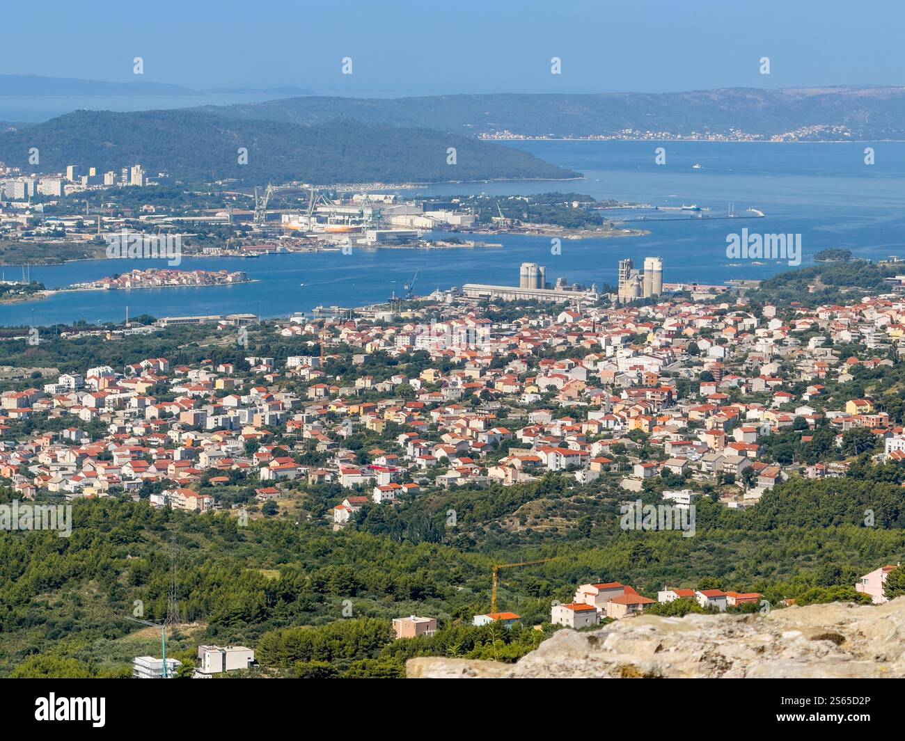 Split, Croatia - July 1, 2024: Looking down from Klis Fortress to far ...
