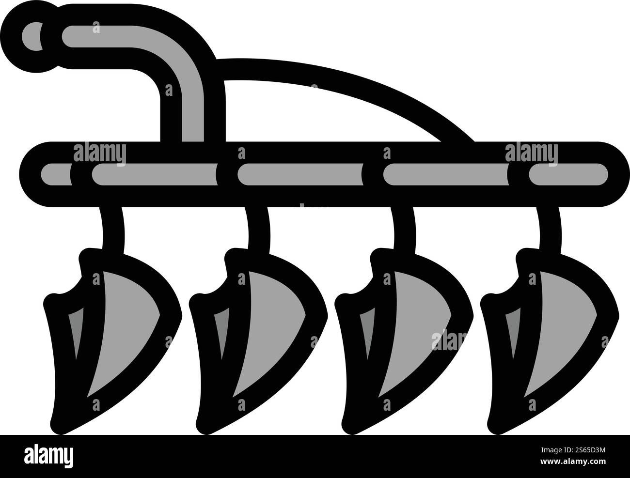 Tractor plow icon. Outline tractor plow vector icon for web design ...