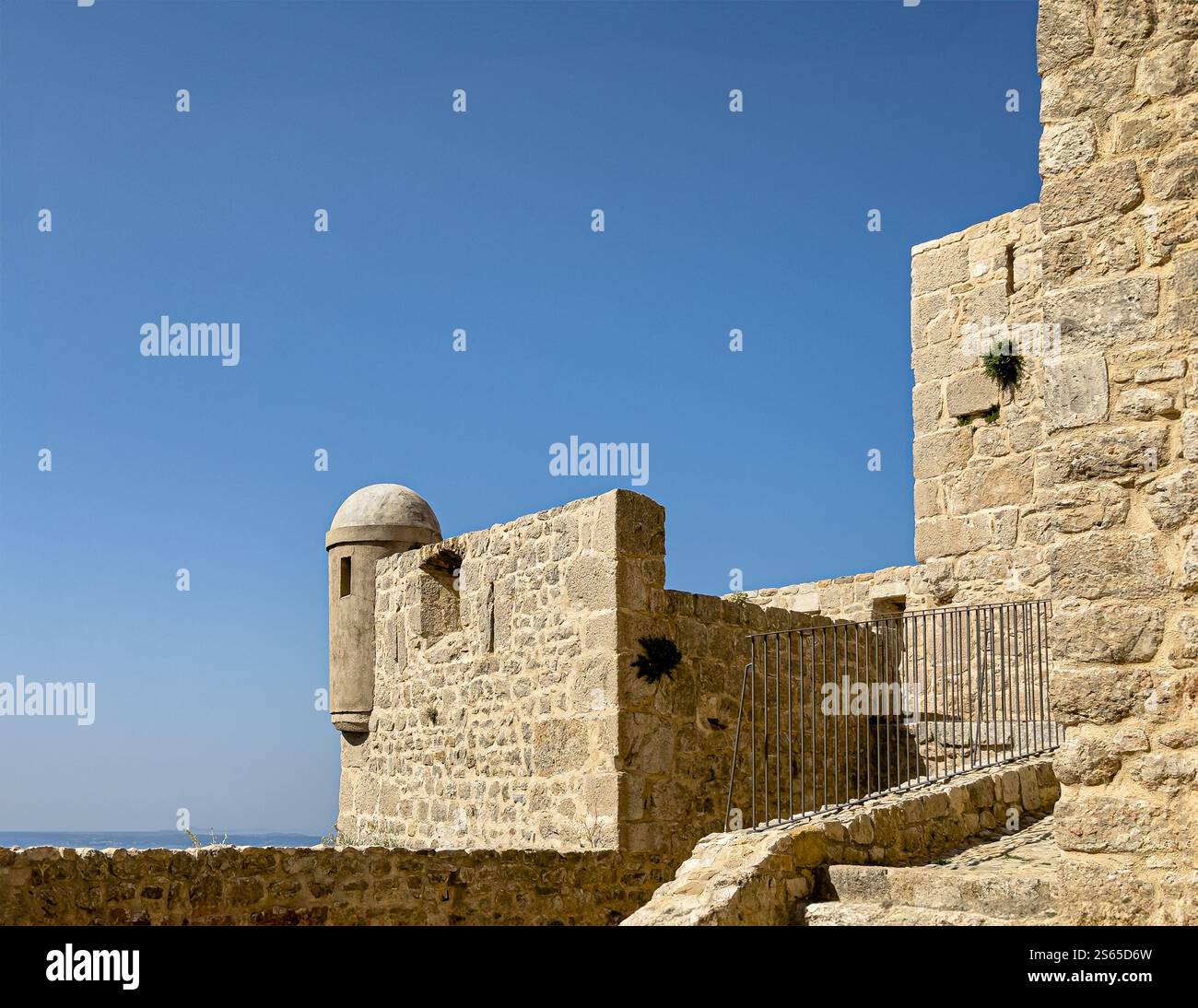 Split, Croatia - July 1, 2024: Lookout point in restored part of Klis ...