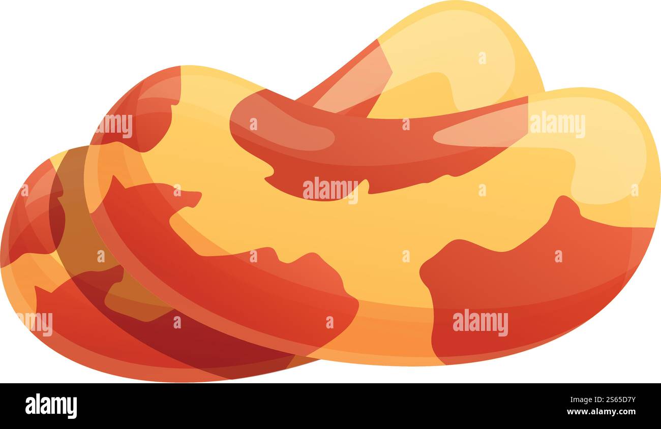 Colored dry beans icon. Cartoon of colored dry beans vector icon for ...