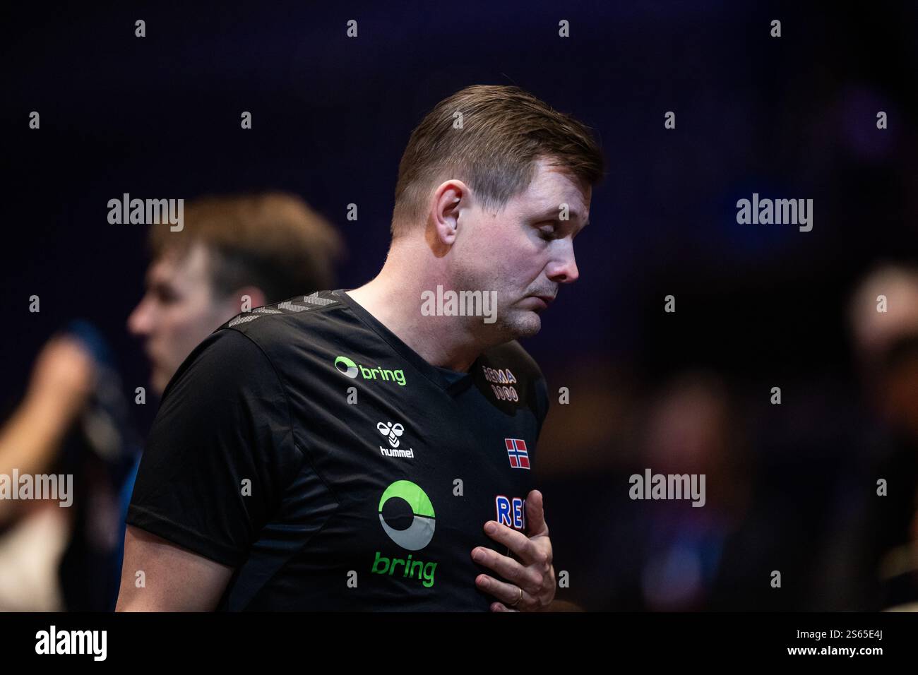 250115 Assistant coach Martin Boquist of Norway looks dejected after ...