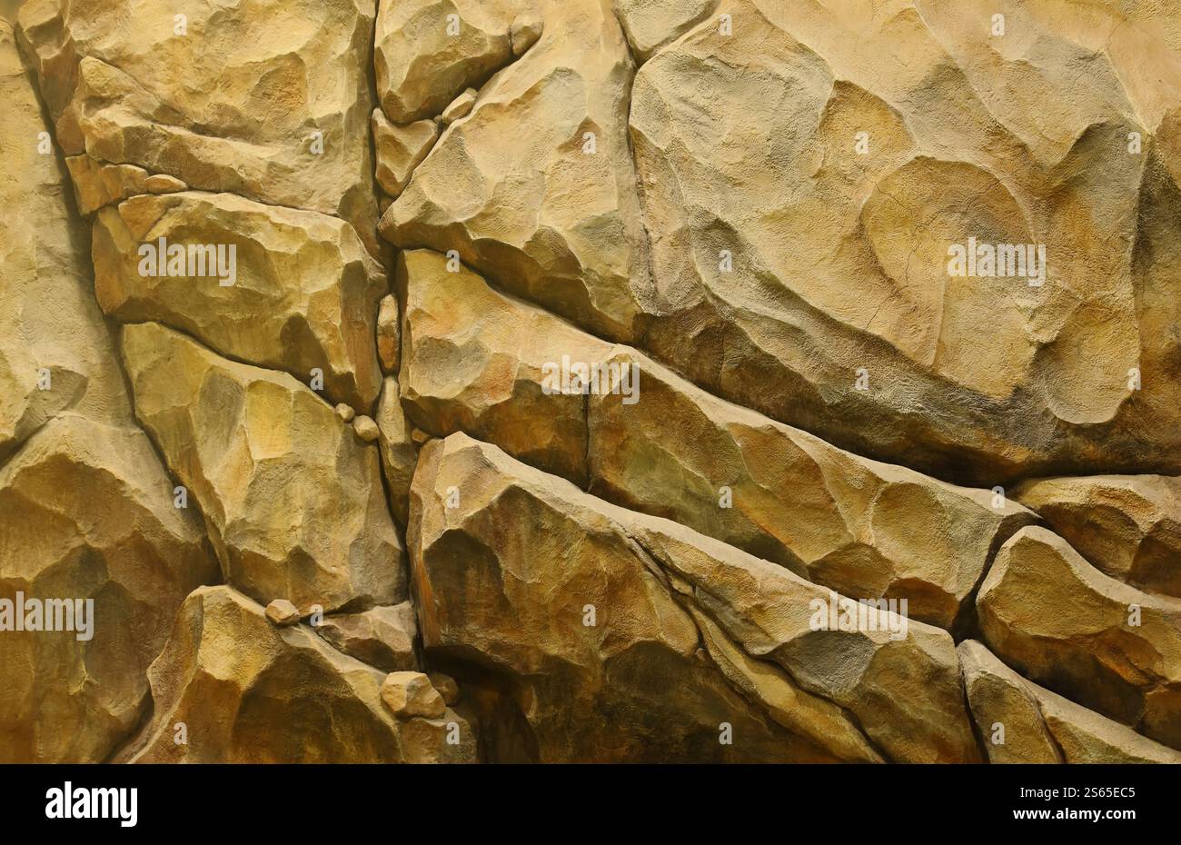 Light coarse natural rock stone background. Mining cliff rough front ...