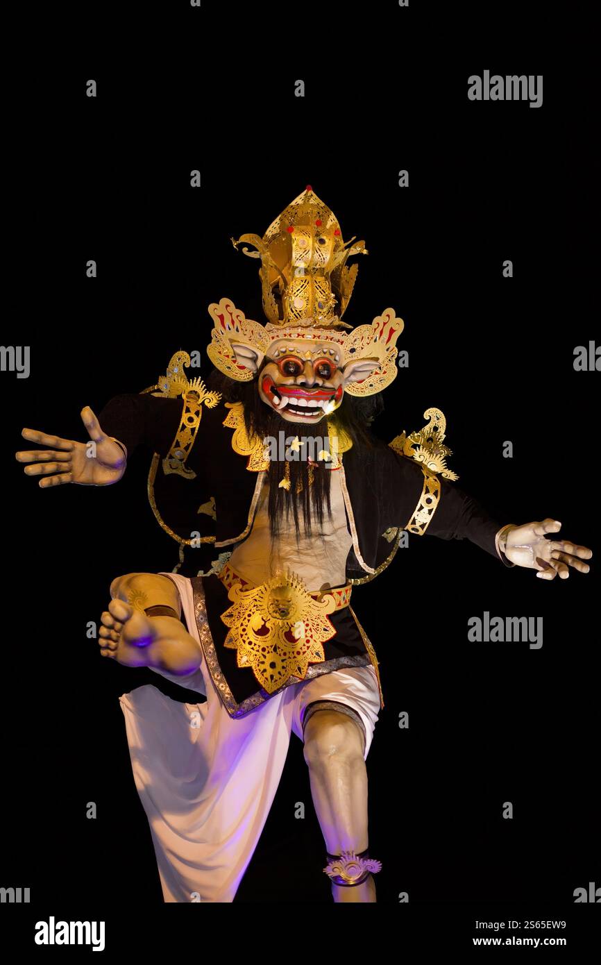 Traditional demon ogoh-ogoh at ritual parade of terrible monsters ...