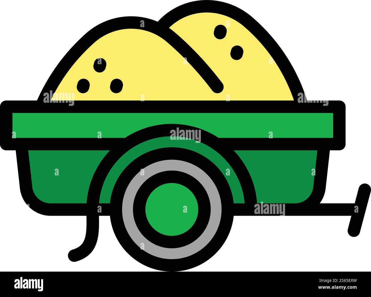 Car farm trailer icon. Outline car farm trailer vector icon for web ...
