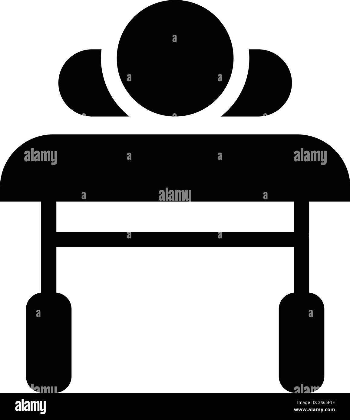 Patient lying on medical bed couch view from head Sick man ...