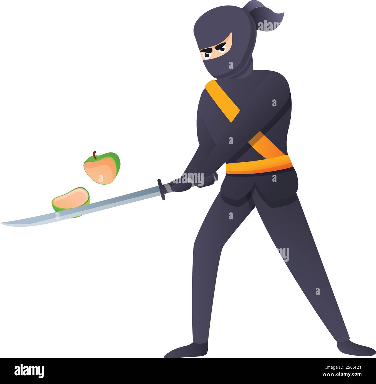 Japanese assassin icon. Cartoon of japanese assassin vector icon for ...