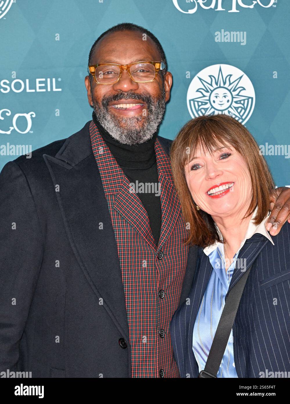 London, UK. 15th Jan, 2025. Lisa Makin (R) and Sir Lenny Henry attends ...