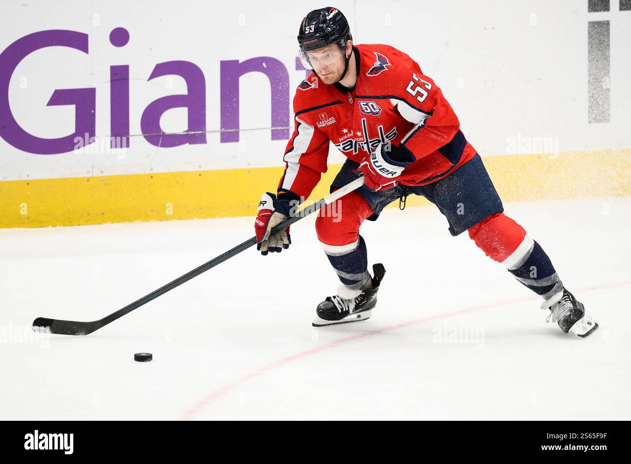 Washington Capitals center Ethen Frank (53) in action during the third ...