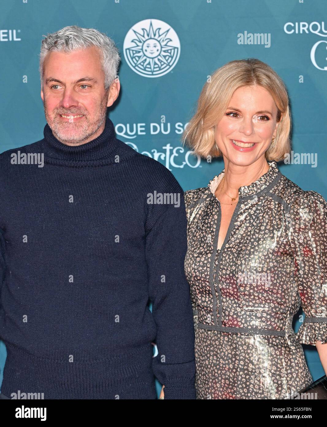 London, UK, 15 January 2025. Jonathan Stadlen (L) and Emilia Fox attend ...