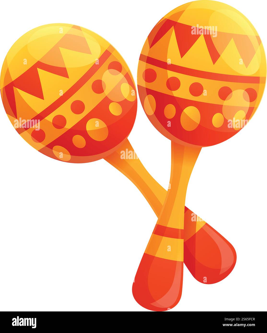 Two maracas icon. Cartoon of two maracas vector icon for web design ...