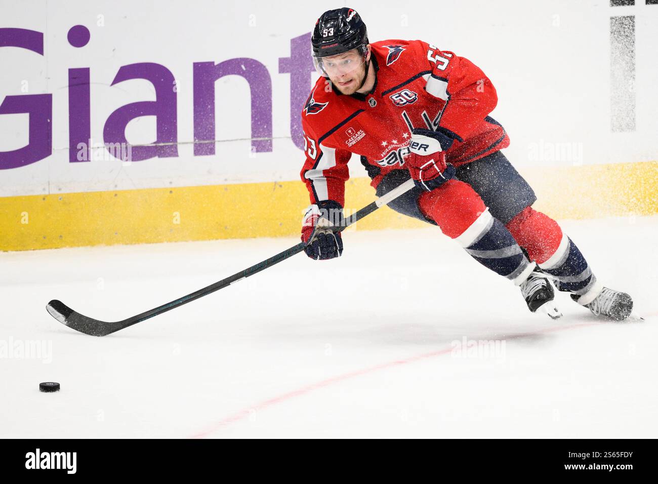 Washington Capitals center Ethen Frank (53) in action during the third ...
