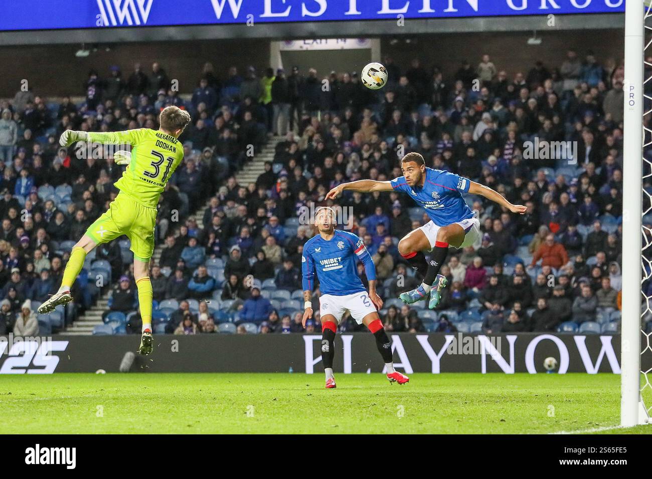 15 January 2025. Glasgow, UK. Rangers fc played Aberdeen FC in a ...