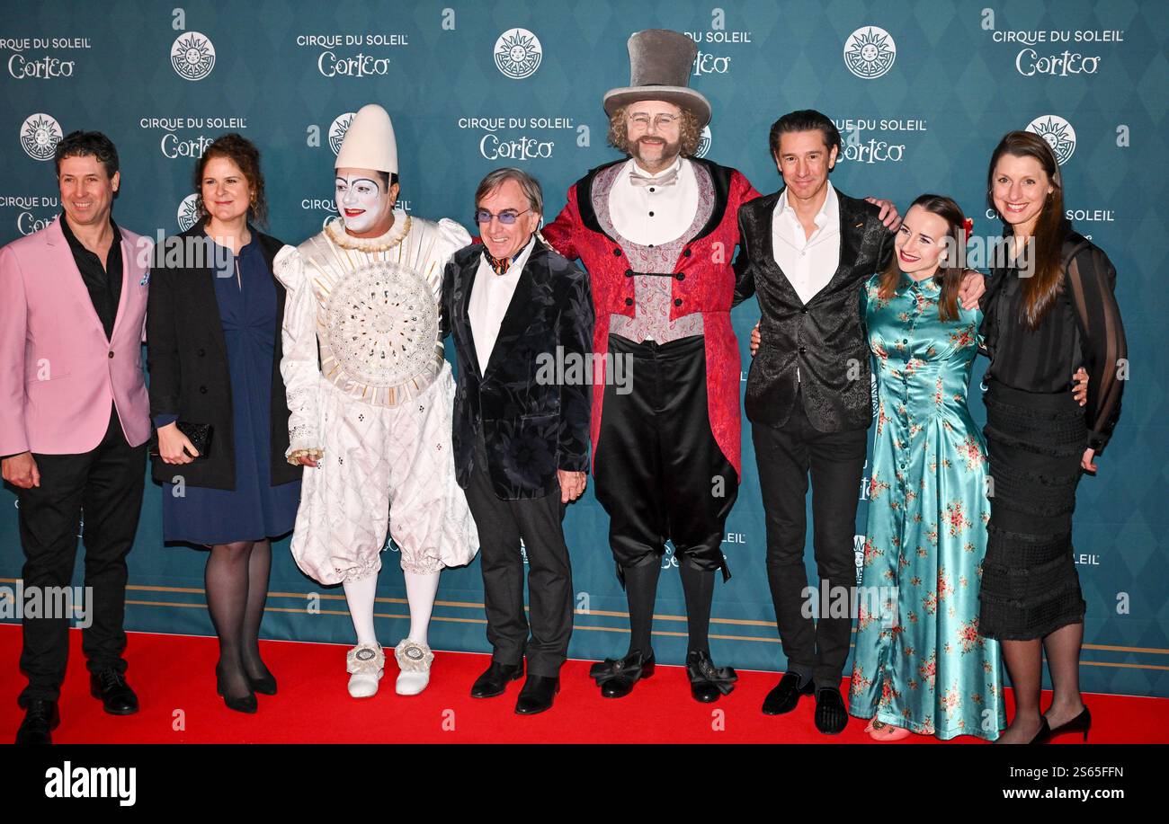 London, UK. 15th Jan, 2025. The performers and cast of 'Corteo' on the ...