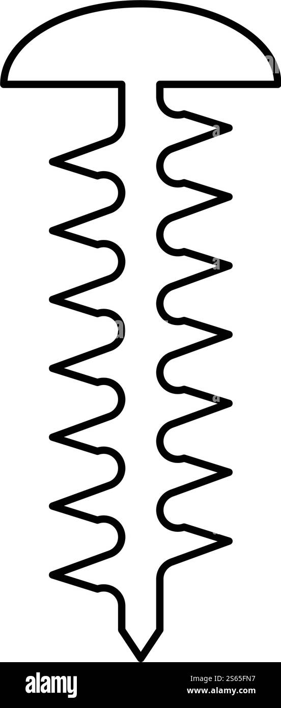 Round head screw Self-tapping Hardware Construction element icon ...