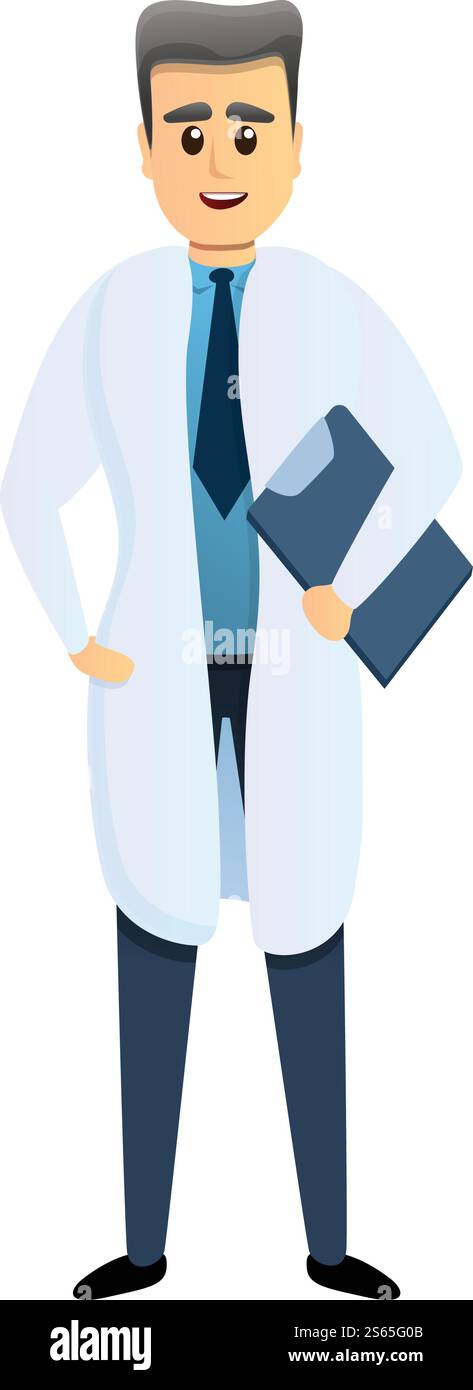 Senior man doctor icon. Cartoon of senior man doctor vector icon for ...